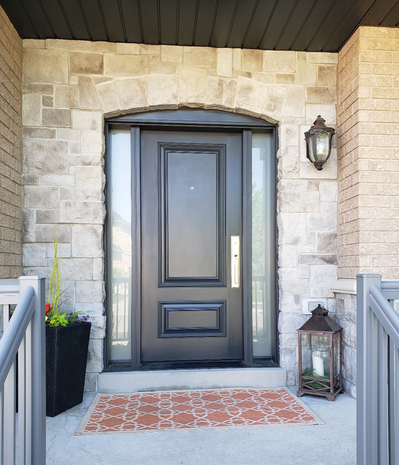 Executive 2-Panel Entry Door Pained in Iron Ore | Stouffville, Ontario