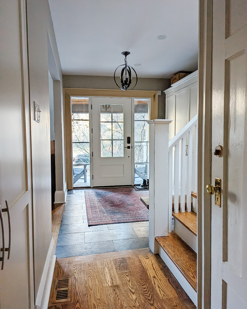 Fiberglass Single Door with 3/4 Glass and Shaker Executive Panel Design